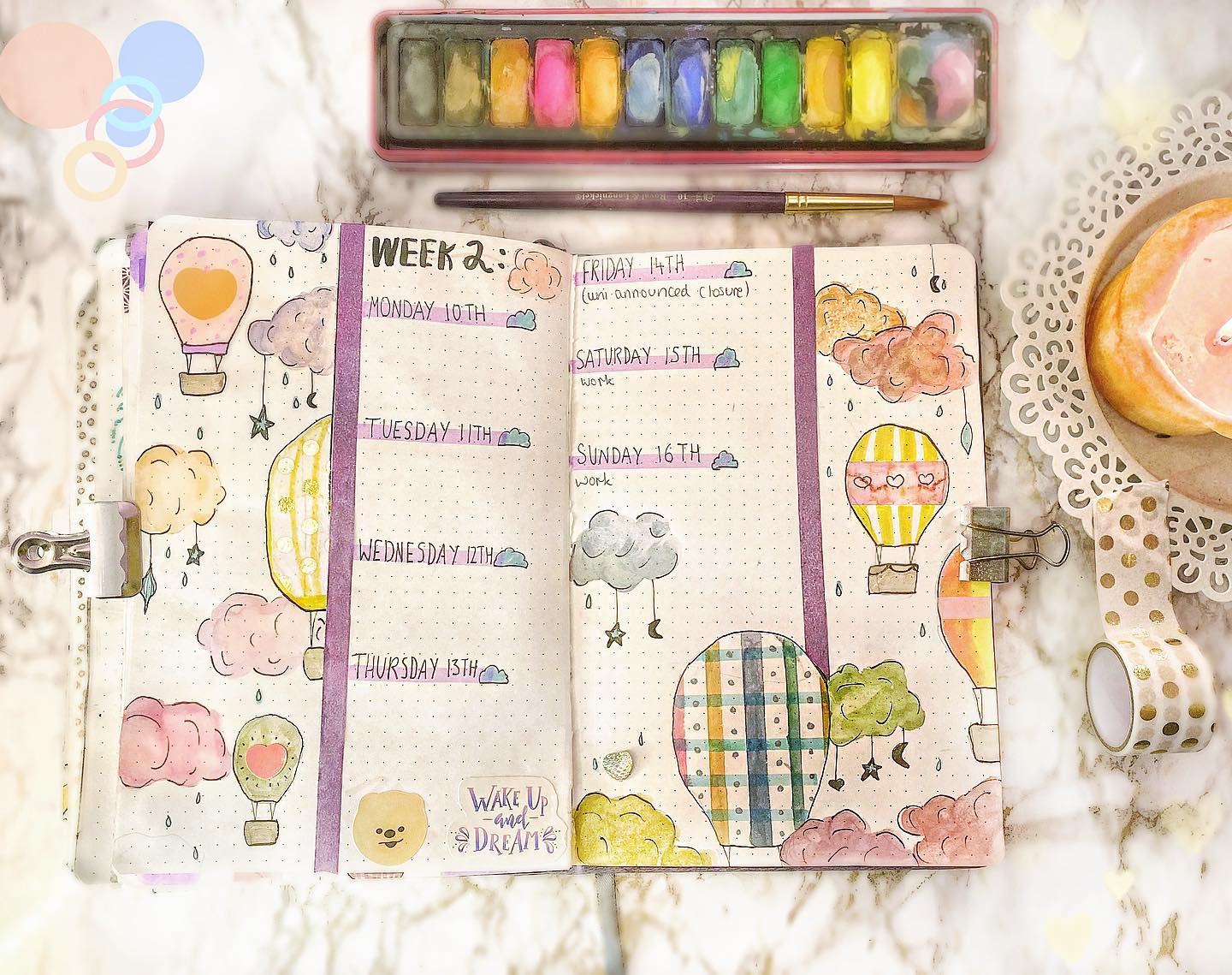 Whimsical Cloud Bullet Journal Ideas
