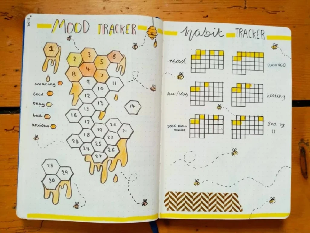 Sweet as Honey: Bee Bullet Journal Ideas to Brighten Your Pages